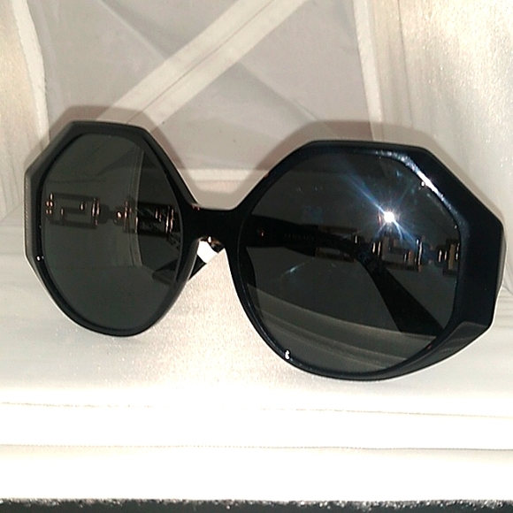 Versace | Accessories | Authentic Versace Ve4395 59 Black Solid Sunglasses | Poshmark